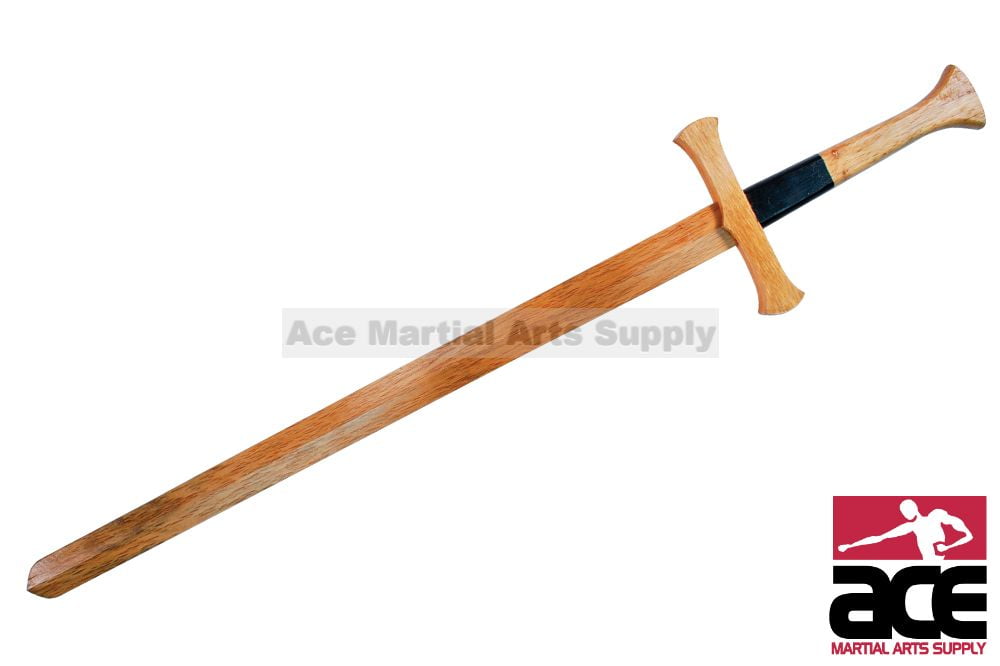 46" Wooden Practice Sword Long With Black Tapped Handle - Walmart.com