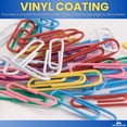 1InTheOffice Jumbo Paper Clip, Vinyl Coated Smooth Large Paper Clips ...