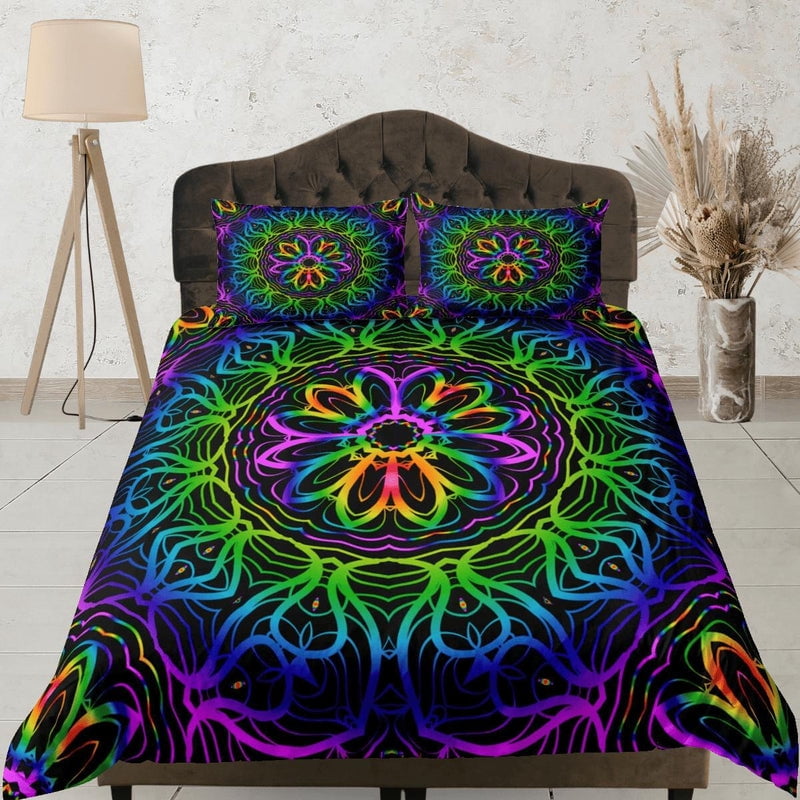 Mandala psicodélico funda nórdica hippie juego de cama completo, reina ...
