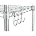 HSS Steel Wire Shelf Add-on 3-Hooks, Chrome, 4-Pack, Capacity 2 lbs ...