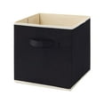 SPOORYYO Black Non-Woven Fabric Storage Box - Lidless Clothes and Toys ...