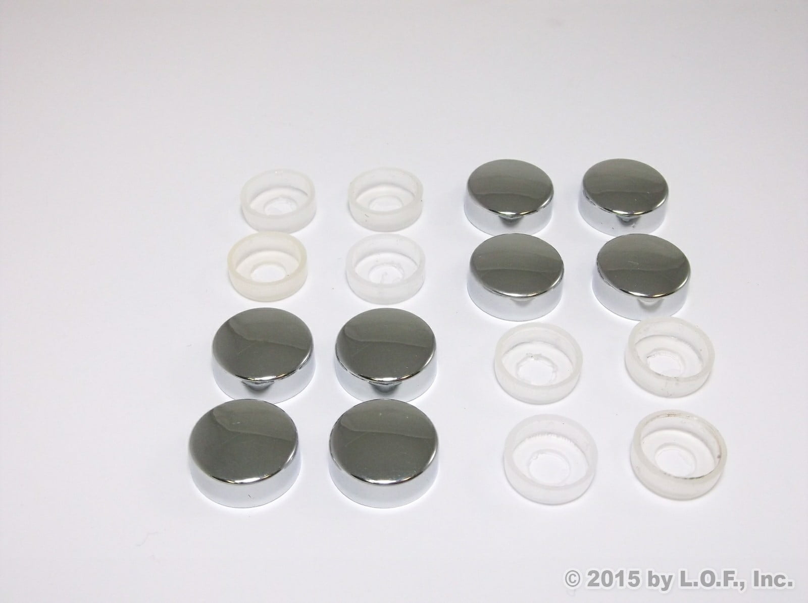 Red Hound Auto (8) Chrome Bolt Screw Cap for License Plate Fastener Set ...