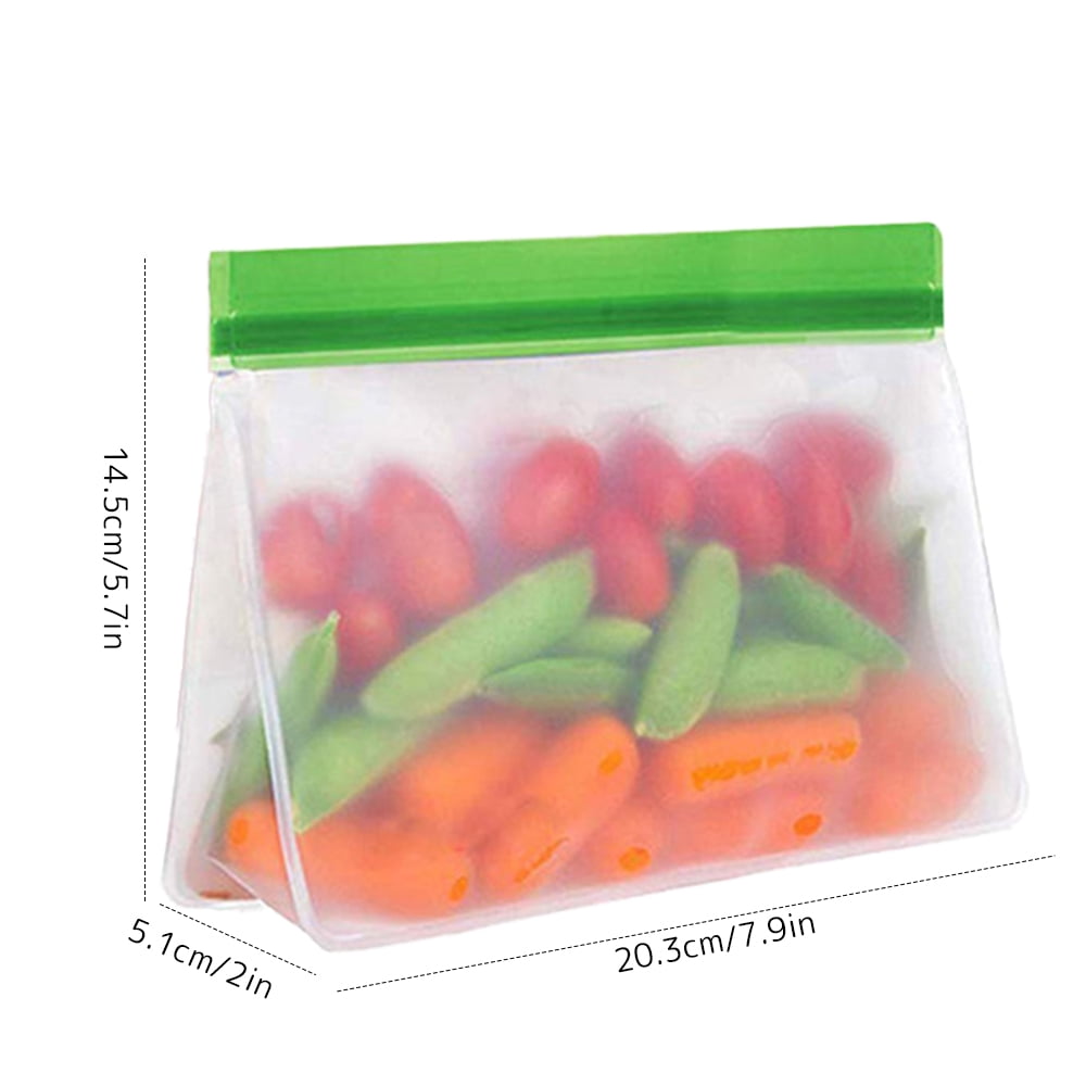 Buy Willstar 1/2/3X PEVA Resealable Silicone Food Storage Freezer Bag ...