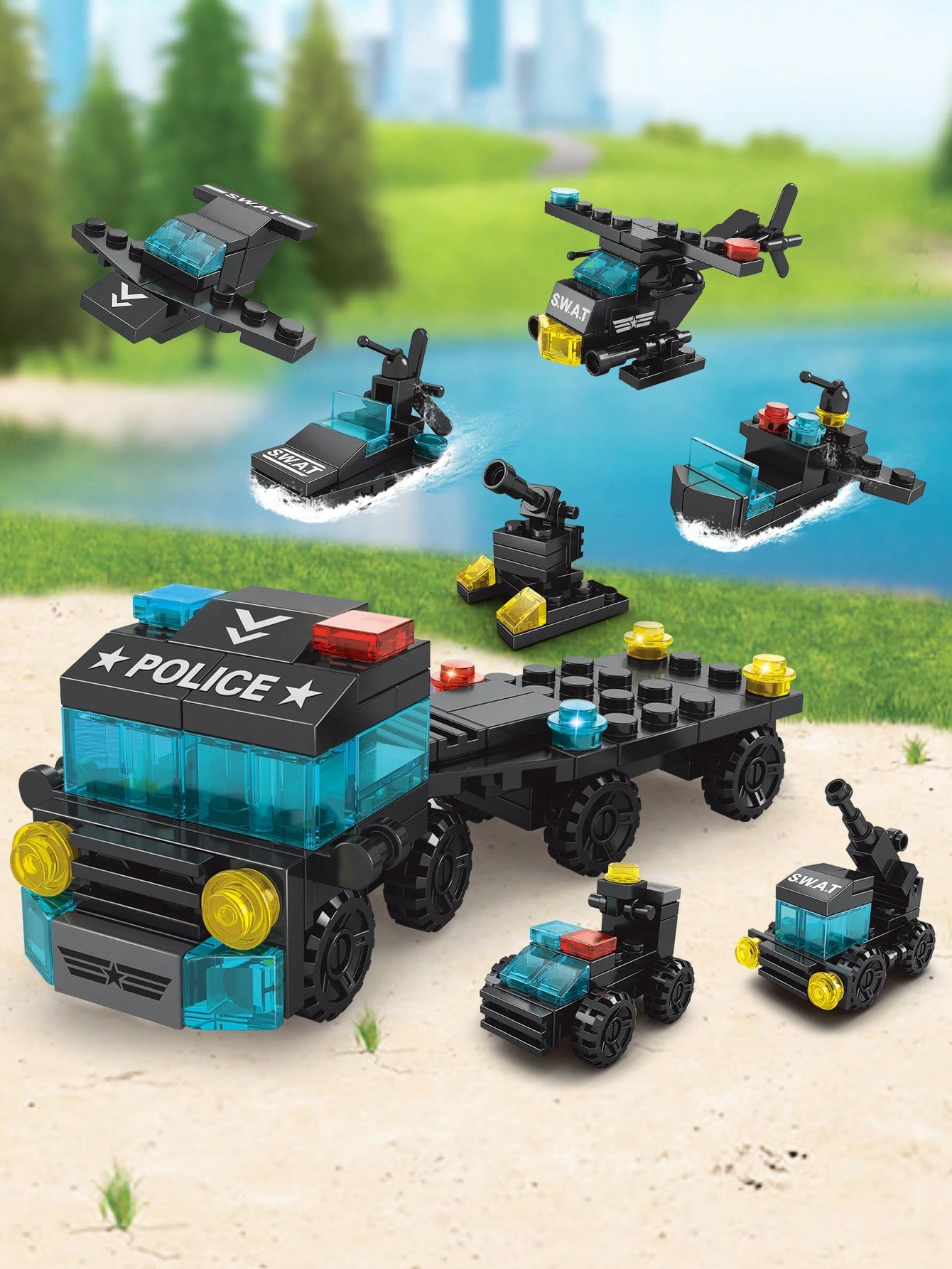 1pc City Car Building Blocks Children's Educational Plastic Bricks Toy ...