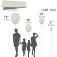 PartyWoo Retro White Balloons, 140 pcs White Sand Balloons Different ...