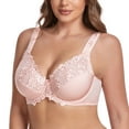 Women's Sexy Lace Embroidered Bras Full Coverage Unlined Underwire Plus Size Bra 44B - Walmart.com