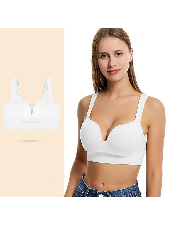 2 Pack Seamless Sports Bras for Women,Wirefree Bras Low Impact Sports Bra Yoga Sleep Comfortable ...