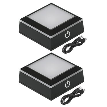 4 LED Light Stand Base - Circular Display Pedestal for 3D Crystal Glass ...