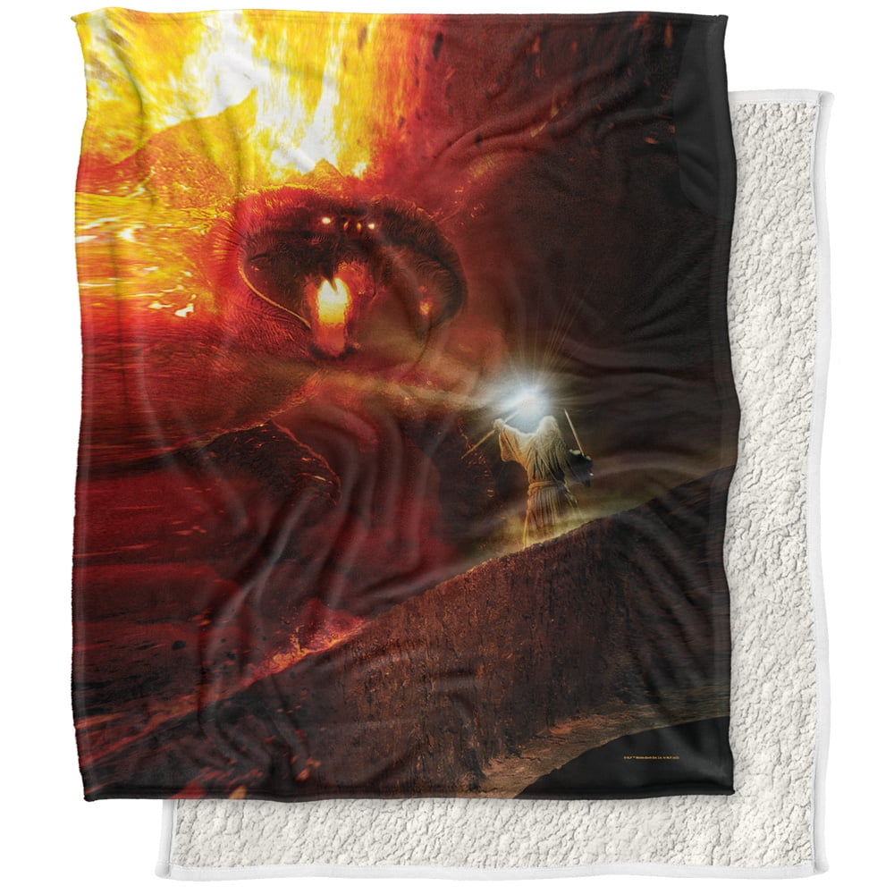 The Lord of The Rings Blanket, 50'x60' Gandalf Against Balrog Silky ...