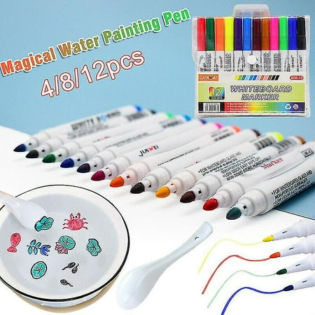 4/8/12pcs Magical Water Painting Pen Magic Doodle Drawing Pens For Kids ...