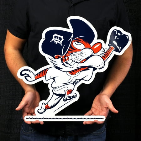 Detroit Tigers 20" Vintage Outfield Kitty Lasercut Steel Logo Sign ...