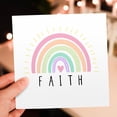 3drose, Faith - Inspirational Word with Heart Rainbow - Christian ...