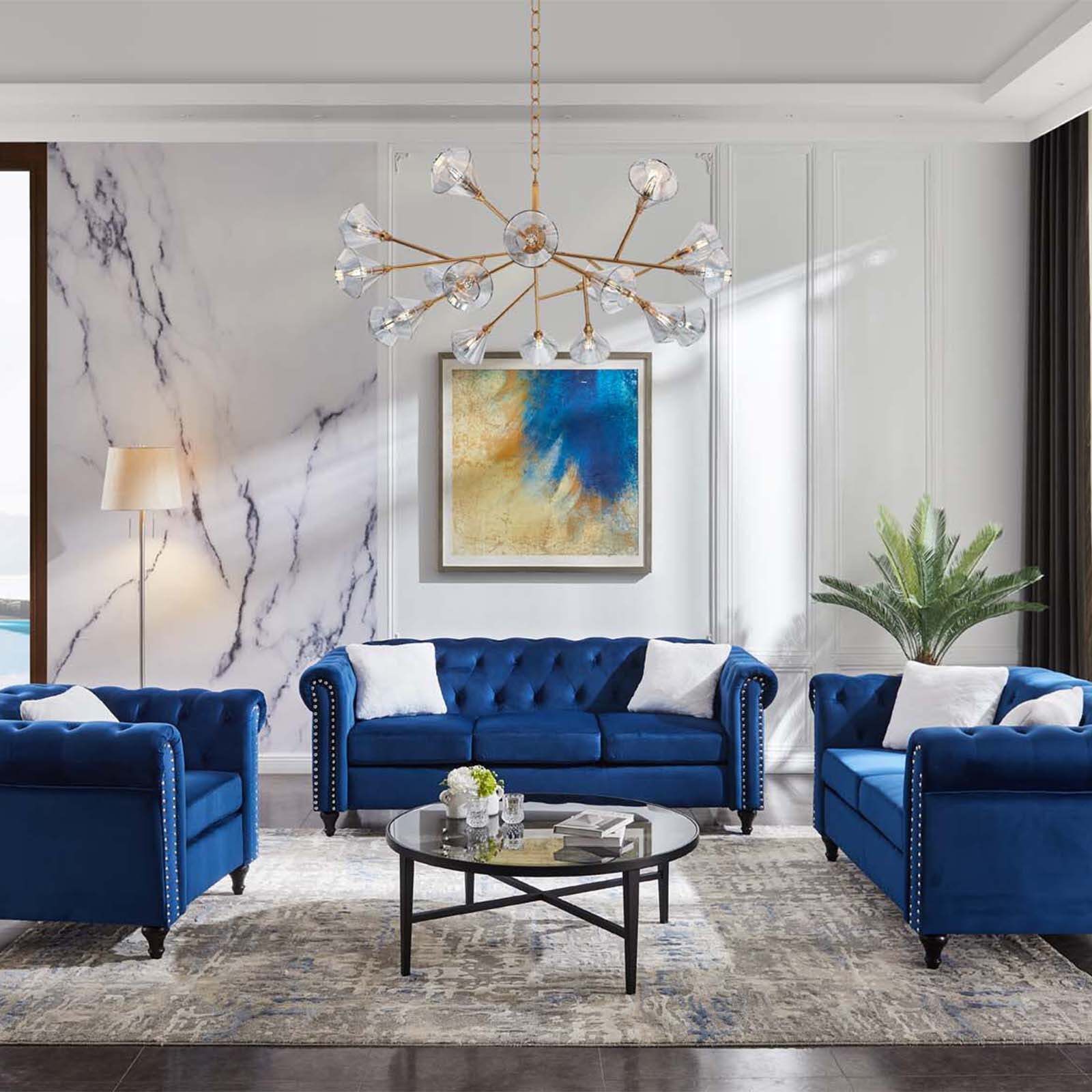 Blue Living Room Sets | Cabinets Matttroy