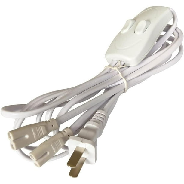 T T5 T8 LED Power Y Splitter Cable, 3Ft LED Tube Power Extension Cord ...