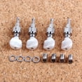 4Pcs/pack Banjo Tuner Banjo Geared Machine Pearled Pegs Tuning 4 Head ...