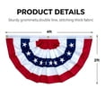 2x4 Ft American Pleated Fan Flag (Set of 6) – Patriotic Half Fan ...