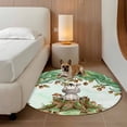 Cartoon Small Zebra 3.3' Round Rug for Bedroom Reading Corner ...
