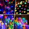 WHATOOK Solar Flower String Lights, 39ft 100LED Outdoor Waterproof ...