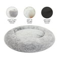 Bedfolks Calming Donut Dog Cat Cuddler Bed, 23" Round Plush Pet Bed for ...