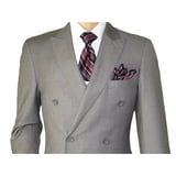 Men Apollo King Double Breasted Suit Classic Peak Lapel Soft Blend DM23 ...