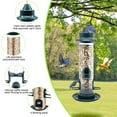 HadinEEon Squirrel Proof Bird Feeder, 15-inch Tube, 4 Feeding Ports ...