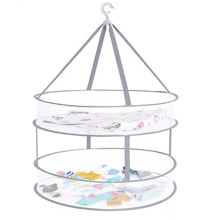 45CM Double Layer Mesh Clothes Dryer Folded Drying Rack 2 Layers ...