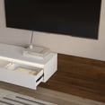 LHYY Modern TV Stand with LED Lights,Entertainment Center Wooden TV ...