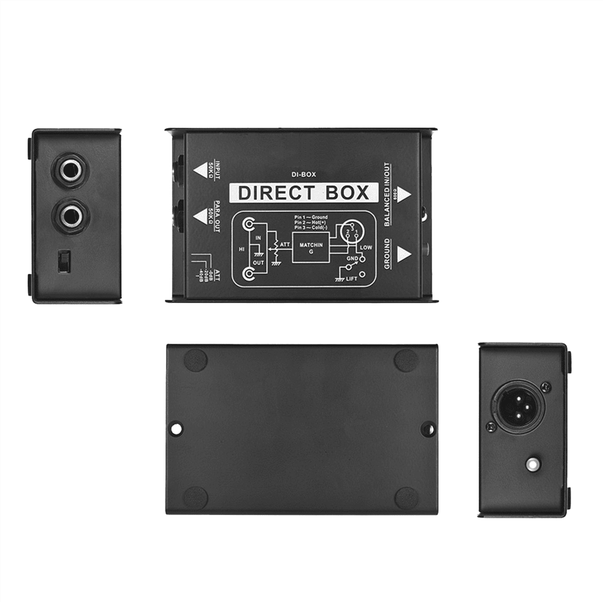 Passive Direct Box Single Channel Passive DI-Box Direct Injection Box Balanced & Unbalance ...