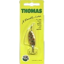 Thomas Cyclone Wobbler Spoon Freshwater Fishing Lure, Brown Trout, 1 3/ ...