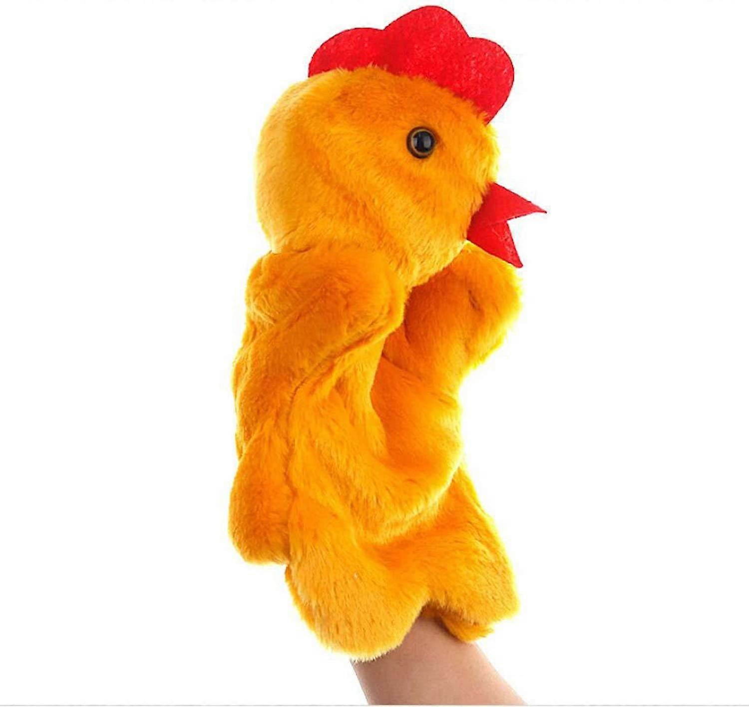 Hen hand puppet chicken plush animal for imaginative pretend play ...