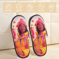 Bixox Men's Women's Digital Nomad Pink Landscape Patterned Plush House ...