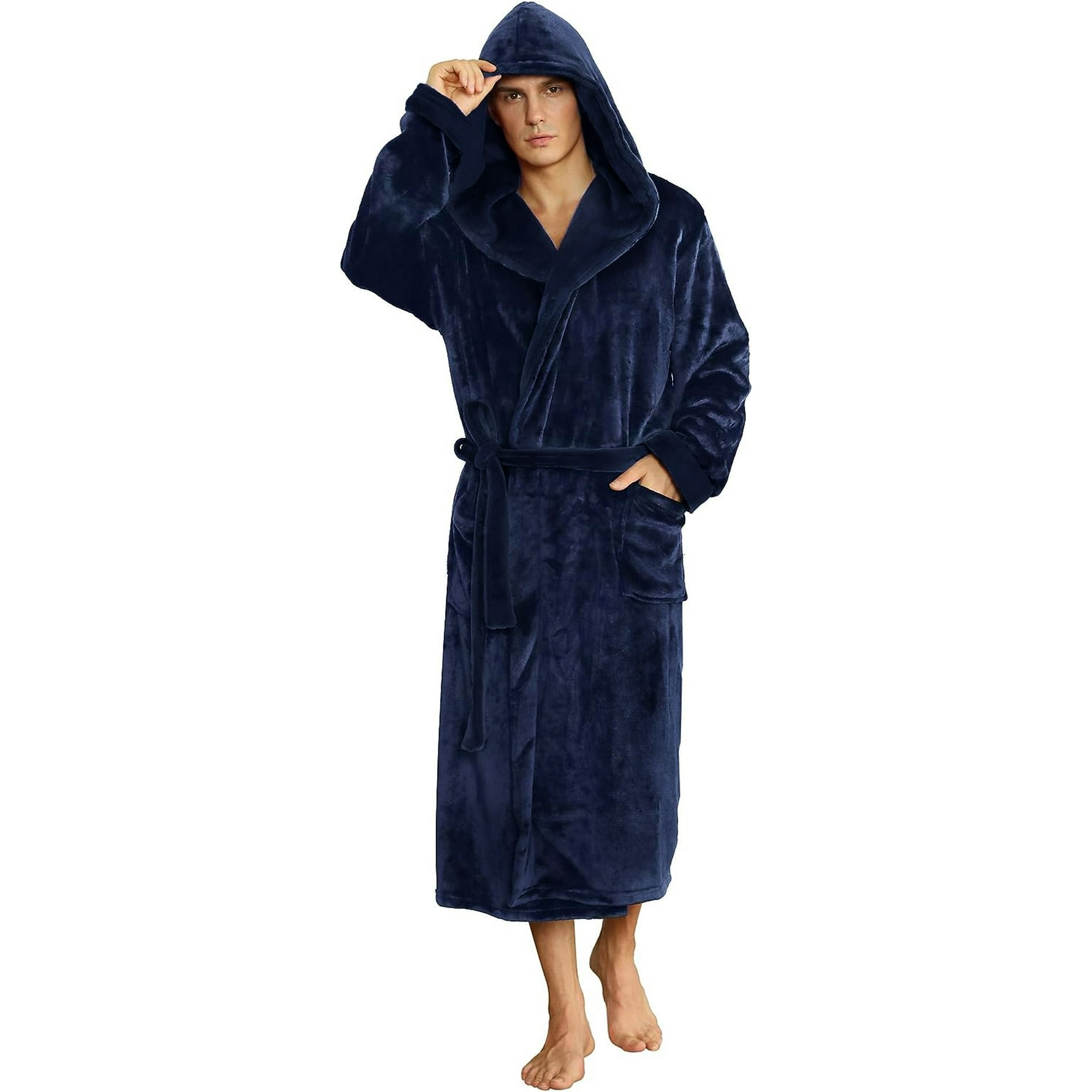 Click here for U2skiin Mens Hooded Robe  Plush Soft Warm Mid Leng... prices