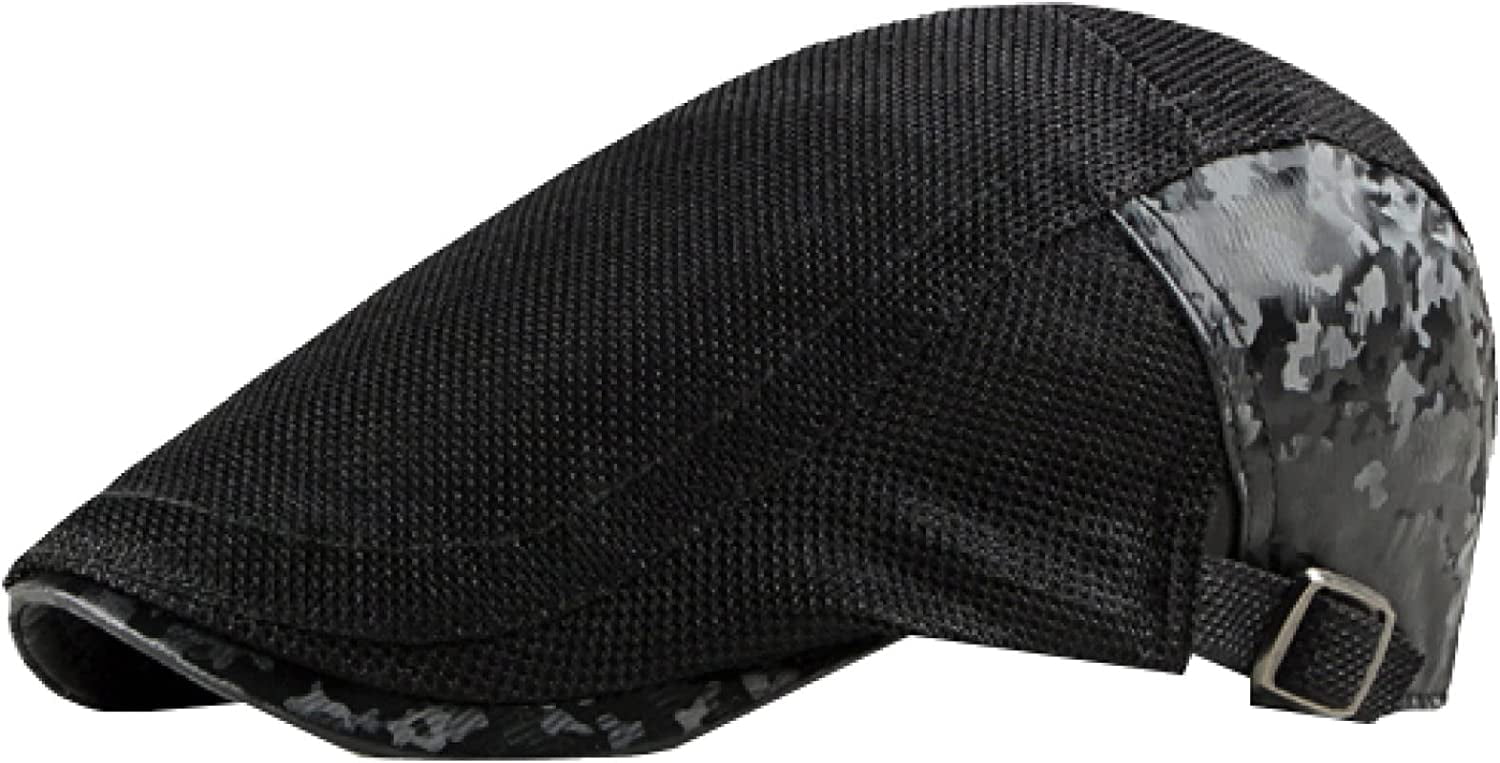 CoCopeaunts Newsboy Hats for Men Beret Summer Mesh Cap Adjustable Ivy ...