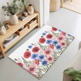 2x3ft Area Rug,Summer Poppy Flower on White Washable Large Rugs Soft ...