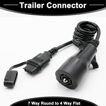 8 Feet 7 Way RV Trailer Plug Light Wire Connector Inline Cord 7 Pin Harness Kit - Walmart.com