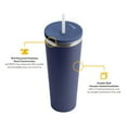 RTIC 28 oz Ceramic Lined Everyday Tumbler, Spill-Resistant Straw Lid ...