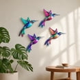 4pcs Metal Hummingbird Wall Art, Colorful Bird Sculptures for Outdoor ...