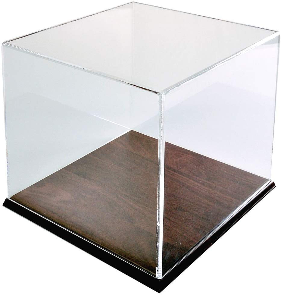 Display Box Case With Wood Base 125 X 12 X 12 Acrylic Cube For Protecting Collectibles