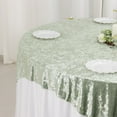 Efavormart 72"x 72" Sage Green Premium Velvet Square Table Overlay ...
