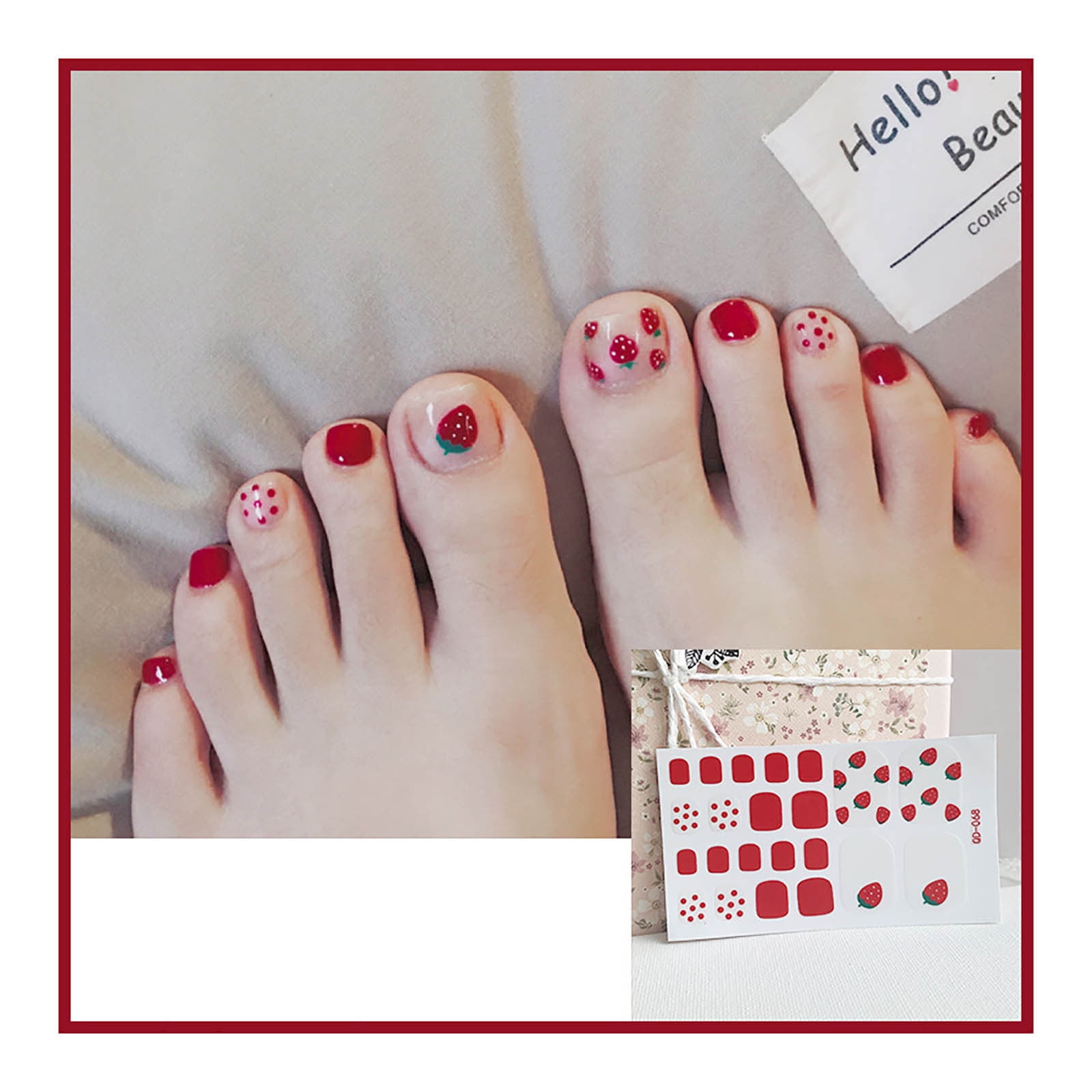 Hello Kitty Toe Nail Art