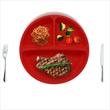 Equate Red Divided Plate, 10 1/4 inch, Microwave and Dishwasher Safe ...