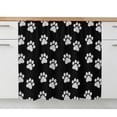 Animals Footprints Cabinet Curtains 10" W x 11" L Dogs Paws Pattern ...