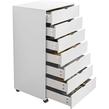 Mobile Chest of Drawers - Versatile Wood Storage Dresser with Wheels ...