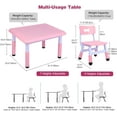 REDCAMP 3 in 1 Kids Activity Table & Chairs Set, Adjustable Height, 3 ...