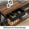 Tribesigns 70.8" Console Table with 3 Drawers, Farmhouse Entryway Table ...