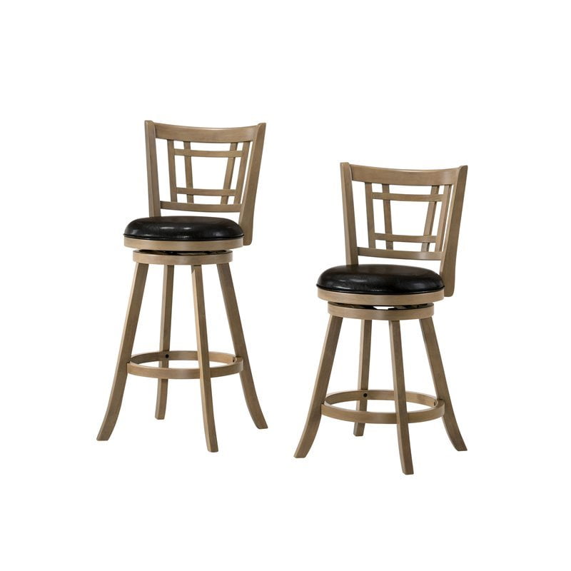 Furniture of America Charleen Wood 29-Inch Swivel Bar Stool in Maple ...