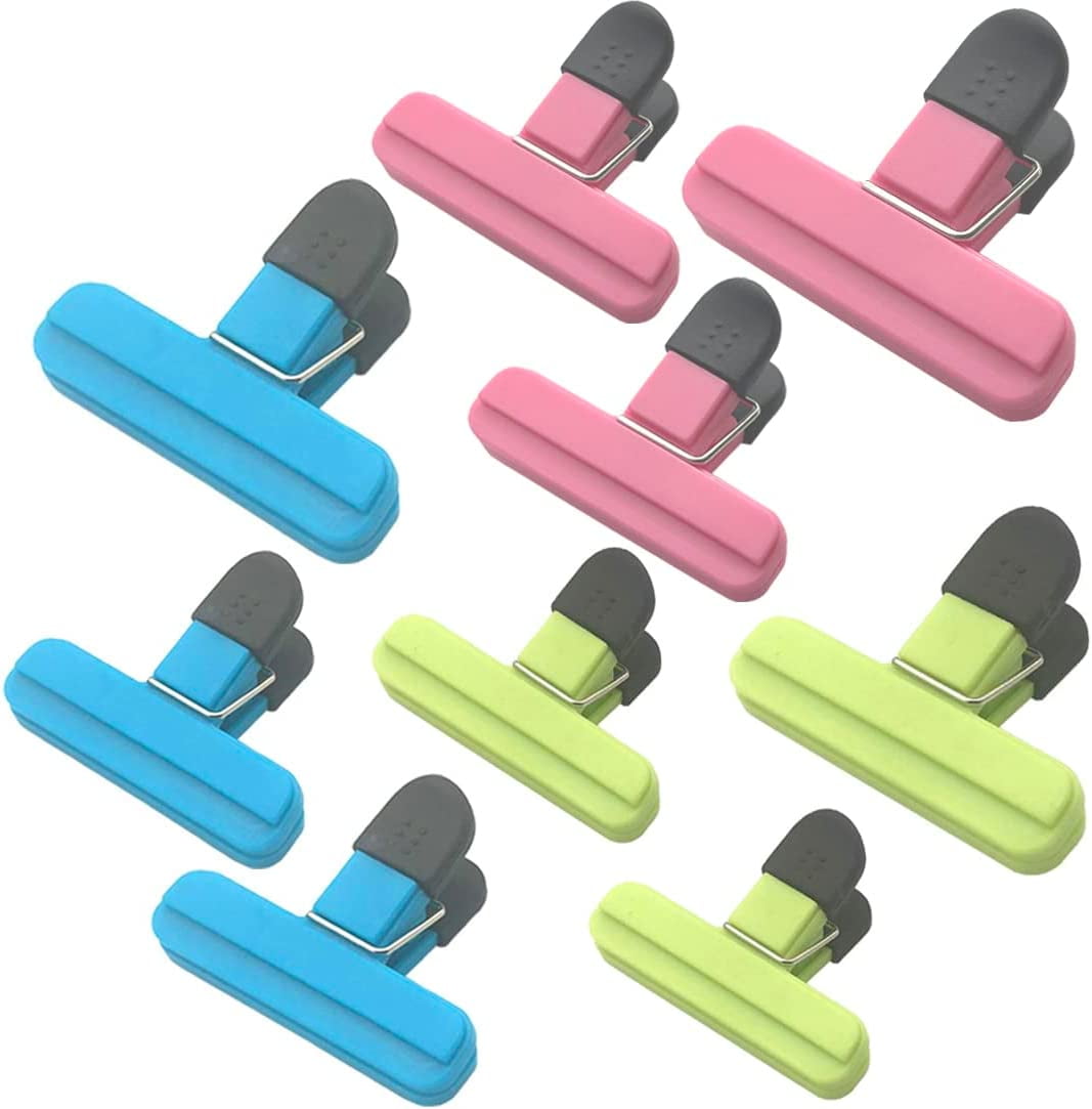 9Pack Large Chip Bag Clips - Assorted Sizes Food Bag Clips Plastic ...