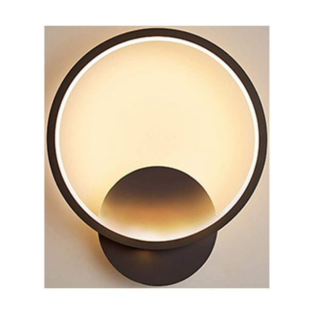 Indoor Wall Light LED Round Wall Lamp Black Warm White Modern for ...