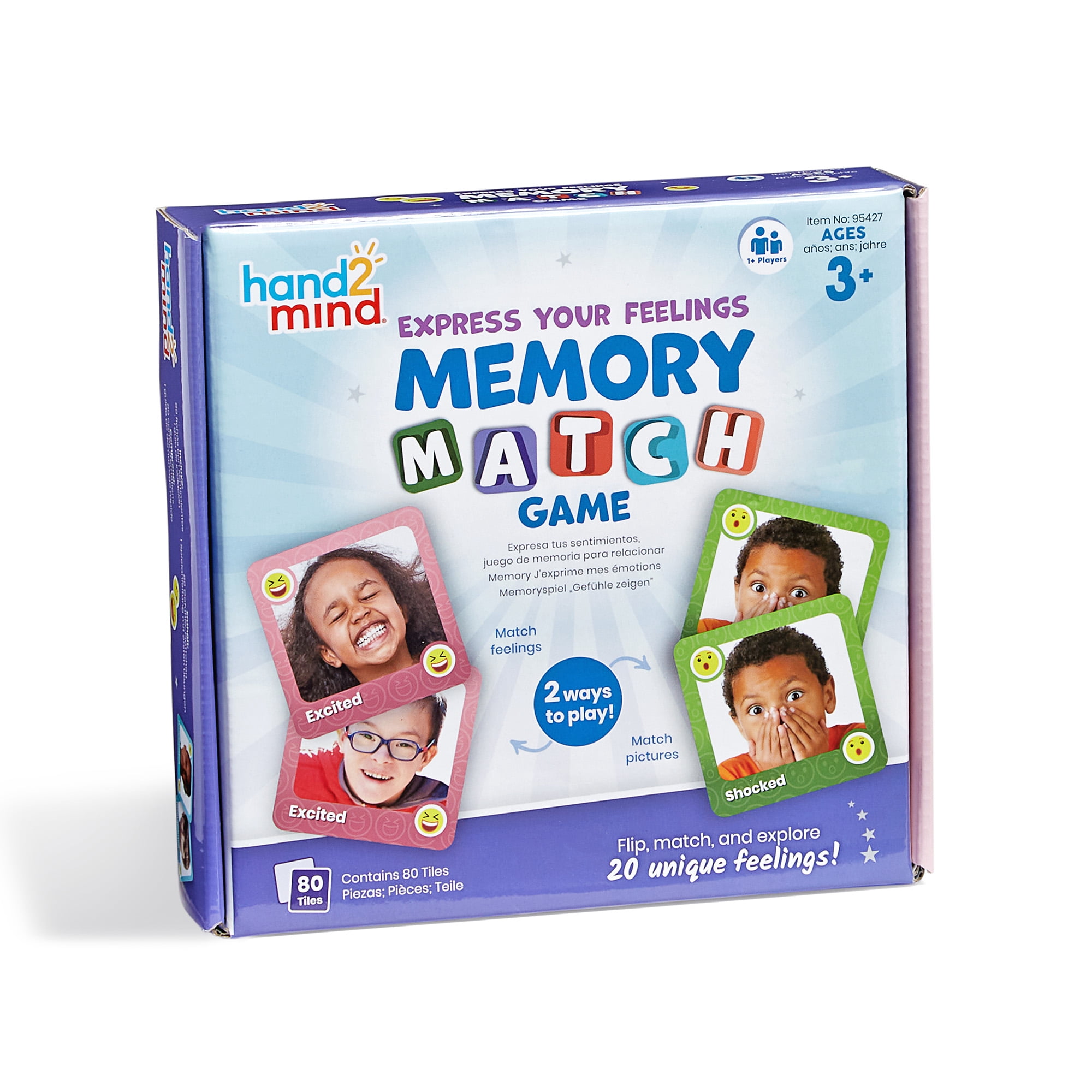 hand2mind Express Your Feelings Memory Match Game, Emotion Cards for ...