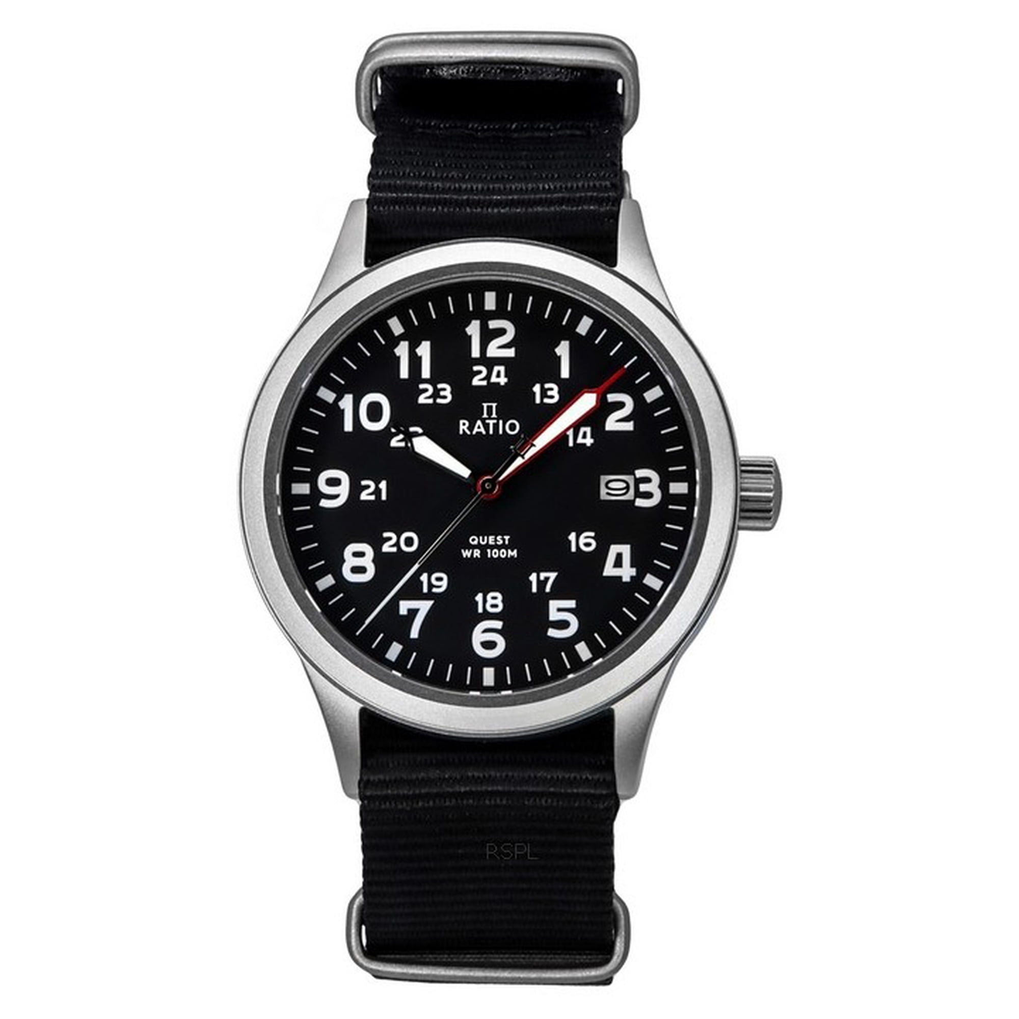 Click here for Ratio Quest Mens Field Watch Sapphire Nylon Strap... prices